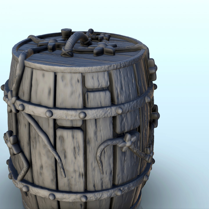 3D Printable Wooden cart and barrel (3) - Alkemy Lord of the Rings War ...