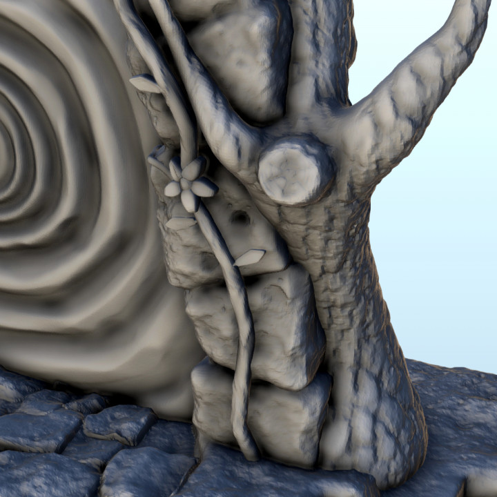 3D Printable Magic stone gate with tree roots and platform (7) - Alkemy ...