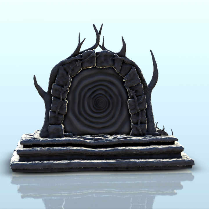 3D Printable Magic stone gate with tree roots and platform (7) - Alkemy ...