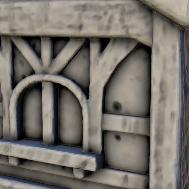 3D Printable Fantasy alchemist house with cistern and pipes (7 ...