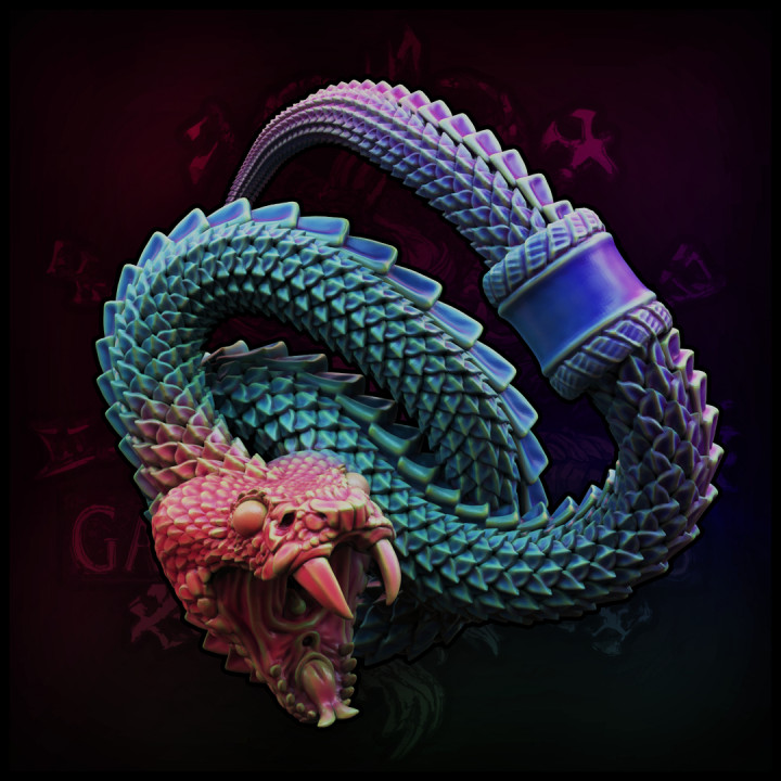 3D Printable Snake Plugs- Jewelry by Garrett Hallows