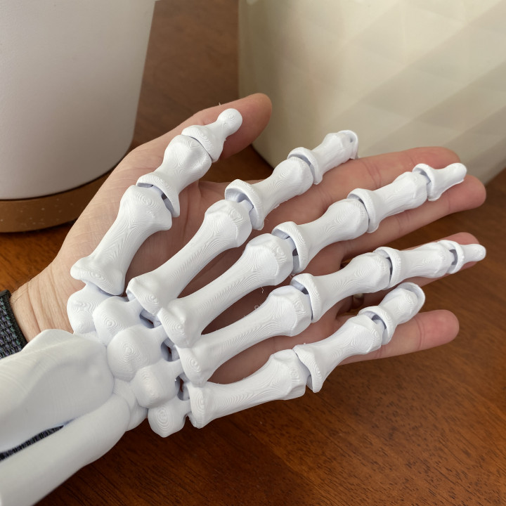 3D Print of FLEXI PRINT-IN-PLACE SKELETON HAND by Gray Scalp Miniatures