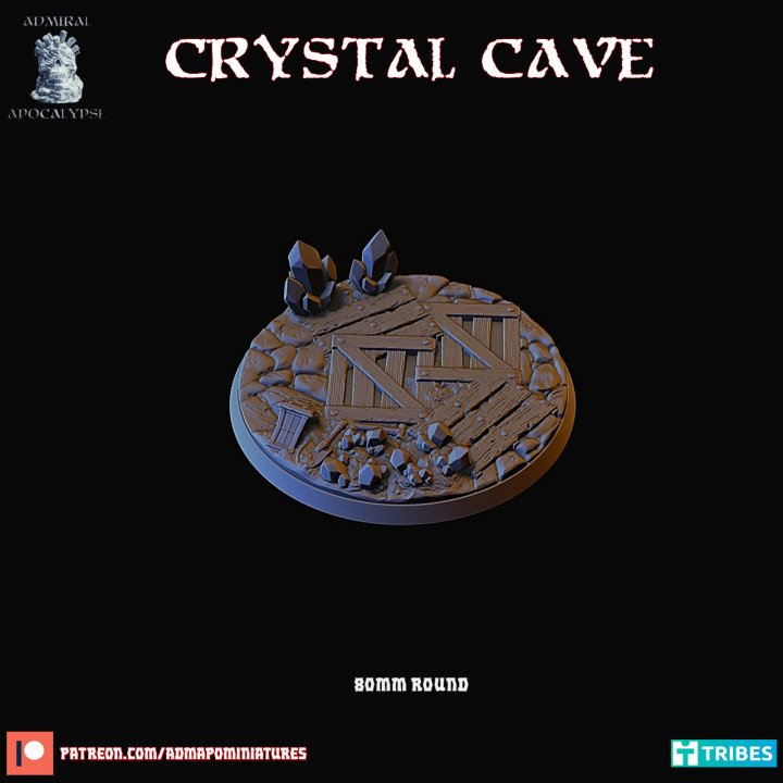 3D Printable Crystal Cave Bases (Pre-supported//toppers included) by ...