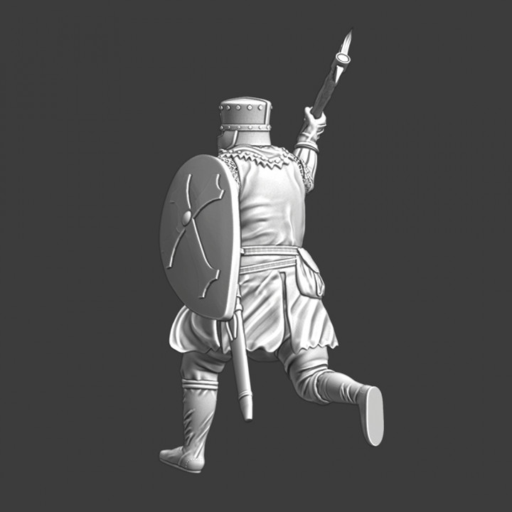 3D Printable Medieval Danish Crusader running by Northern Crusades ...