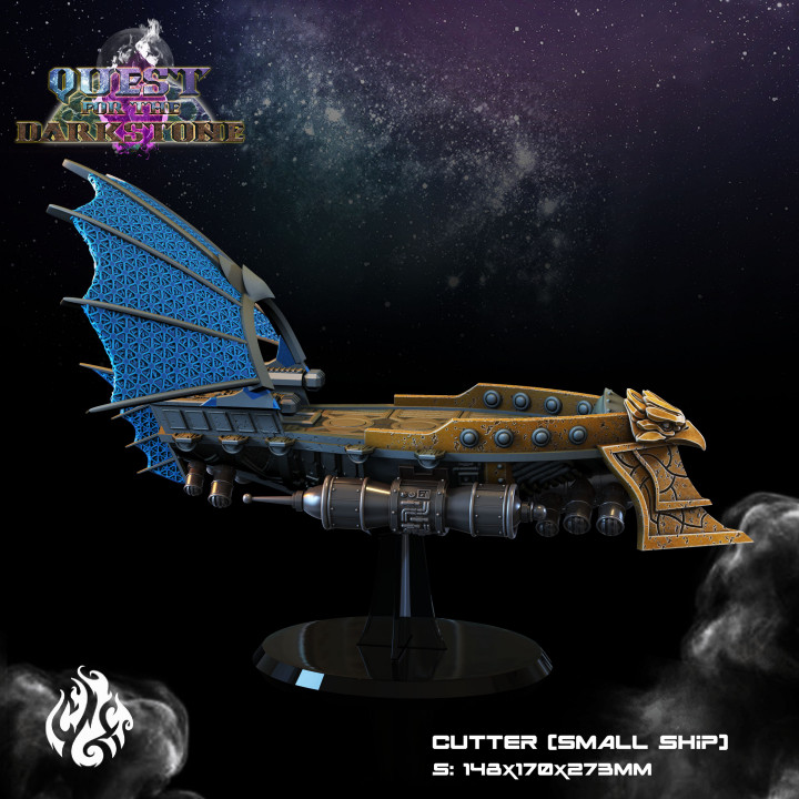 3D Printable Cutter, Small Ship by Crippled God Foundry
