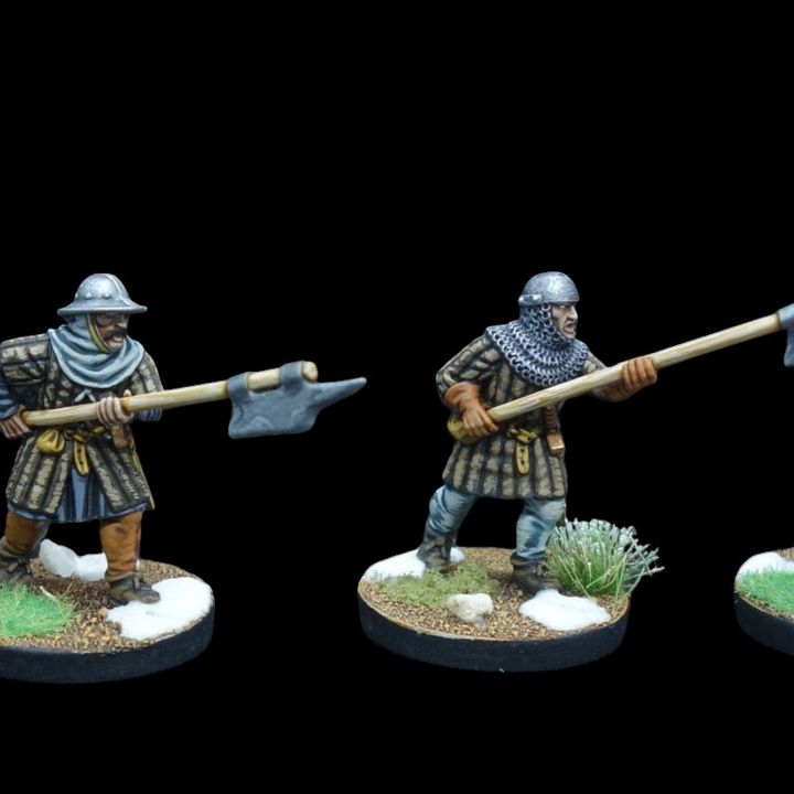 3D Print of 13th Century Billmen attacking by wojciechsza