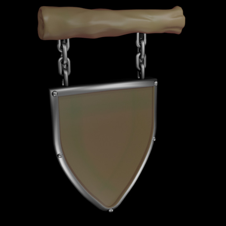 3D Printable Miniature Hanging sign by Mon Maux