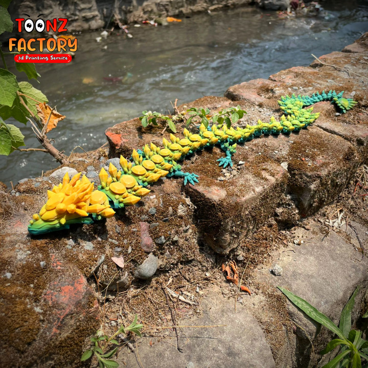 3D Printable DIAMOND DRAGON ARTICULATED by Toonz Factory