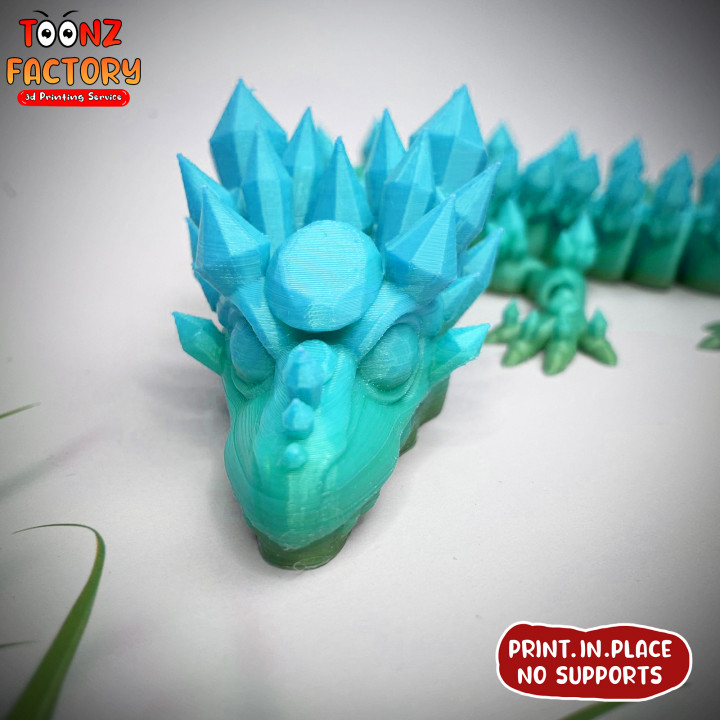 3D Printable DIAMOND DRAGON ARTICULATED by Toonz Factory