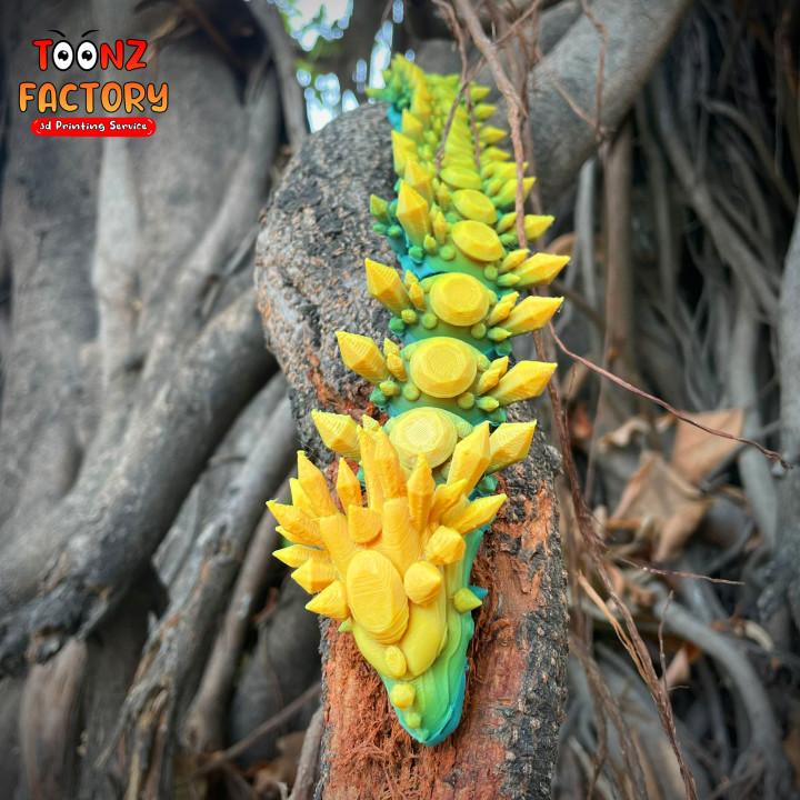 3D Printable DIAMOND DRAGON ARTICULATED by Toonz Factory