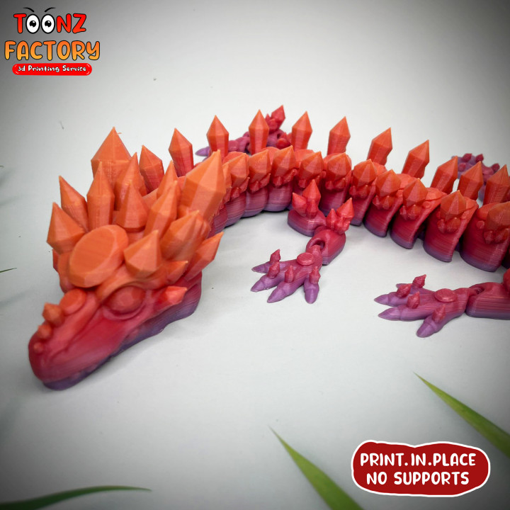 3D Printable DIAMOND DRAGON ARTICULATED by Toonz Factory