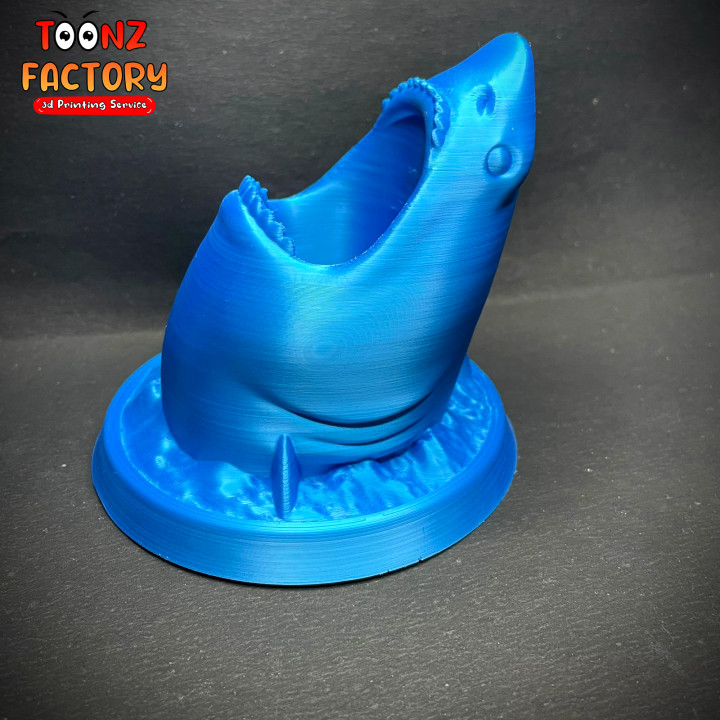3D Printable Shark Pen Holder by Toonz Factory