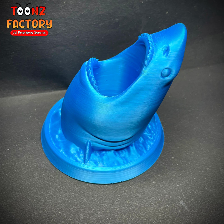 3D Printable Shark Pen Holder by Toonz Factory