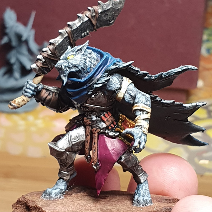 3D Print of Captain Fenrir - The Silver Hunter & Wulfheart Form ...