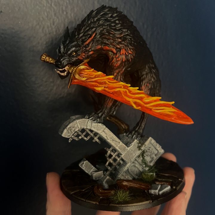 3D Print of Fenrir - The Old Wolf (Requiem Demon Hunters) by Drewbert147