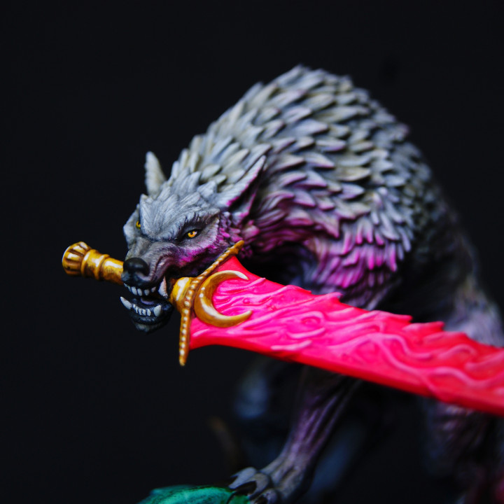 3D Print of Fenrir - The Old Wolf (Requiem Demon Hunters) by KingWulfen