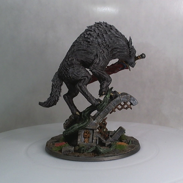 3D Print of Fenrir - The Old Wolf (Requiem Demon Hunters) by vGormless