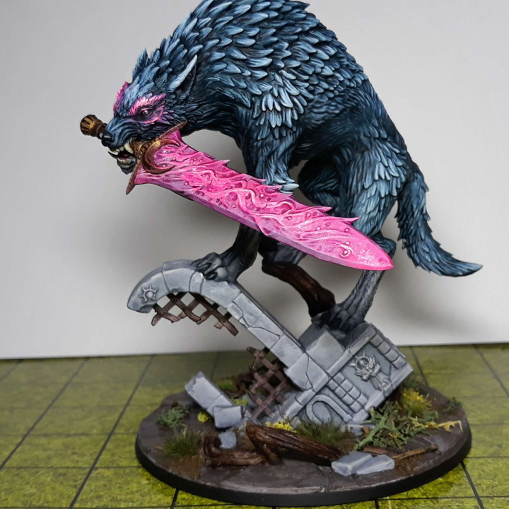 3D Print of Fenrir - The Old Wolf (Requiem Demon Hunters) by erridian