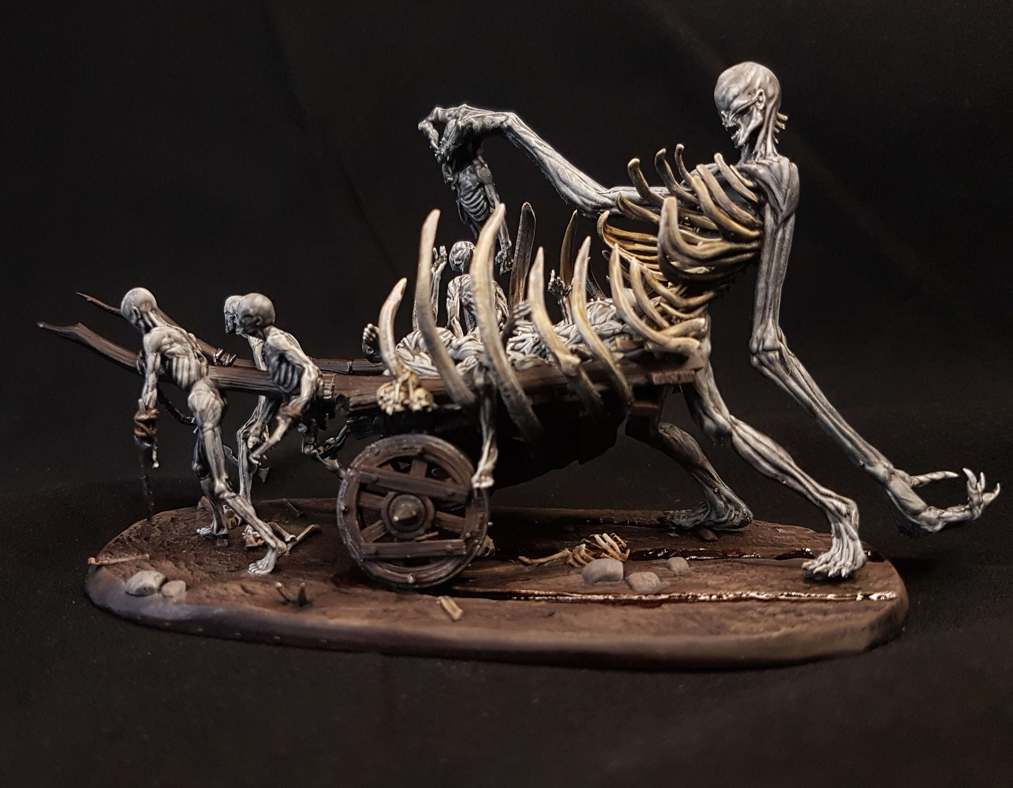 3D Printable Corpse Cart | Deadmire | Undead by Bestiarum Miniatures