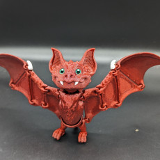 3D Printable Bat articulated figure, print-in-place body, snap-fit head ...