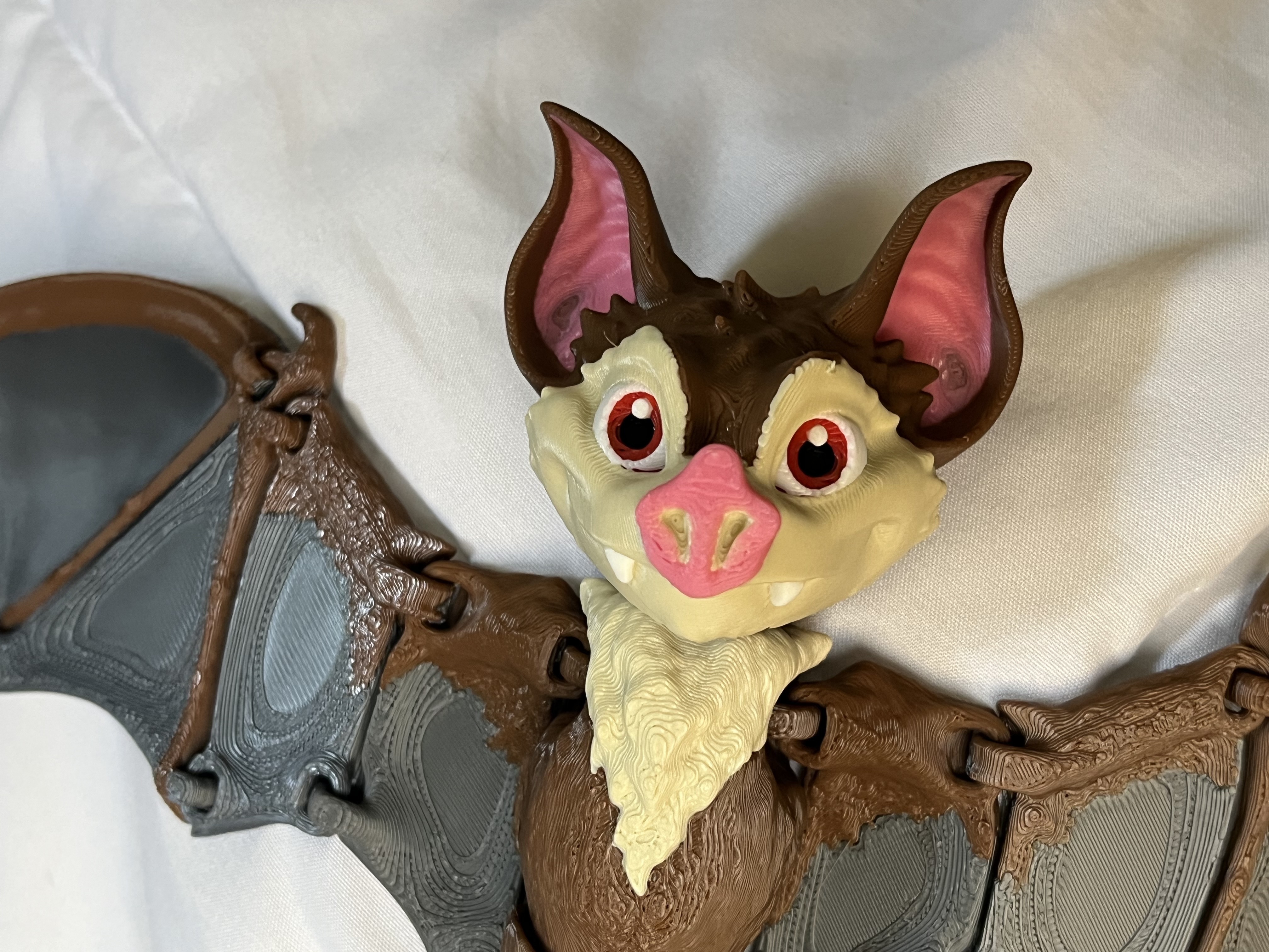 3D Printable Bat articulated figure, print-in-place body, snap-fit head ...