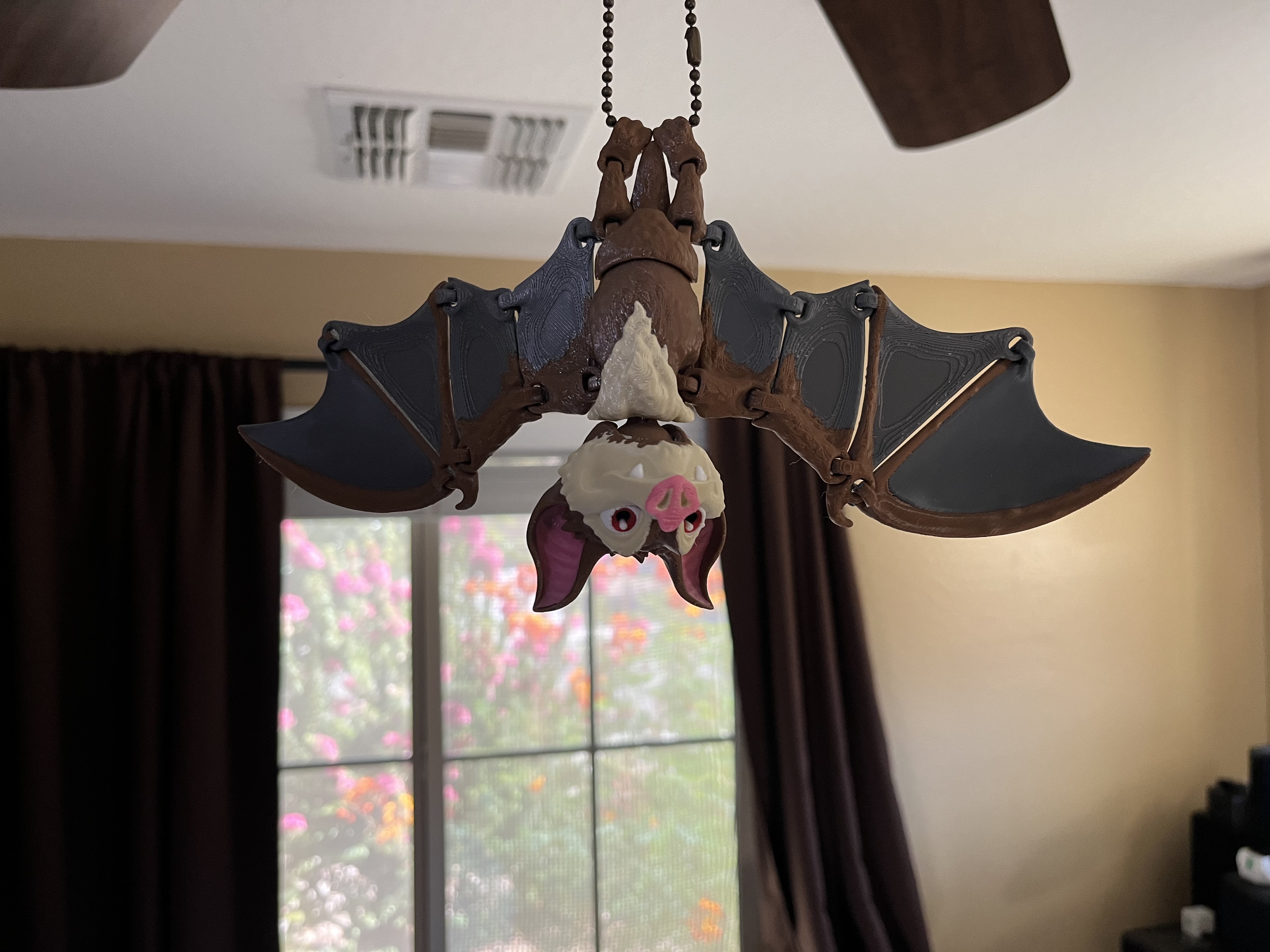 3D Printable Bat articulated figure, print-in-place body, snap-fit head ...