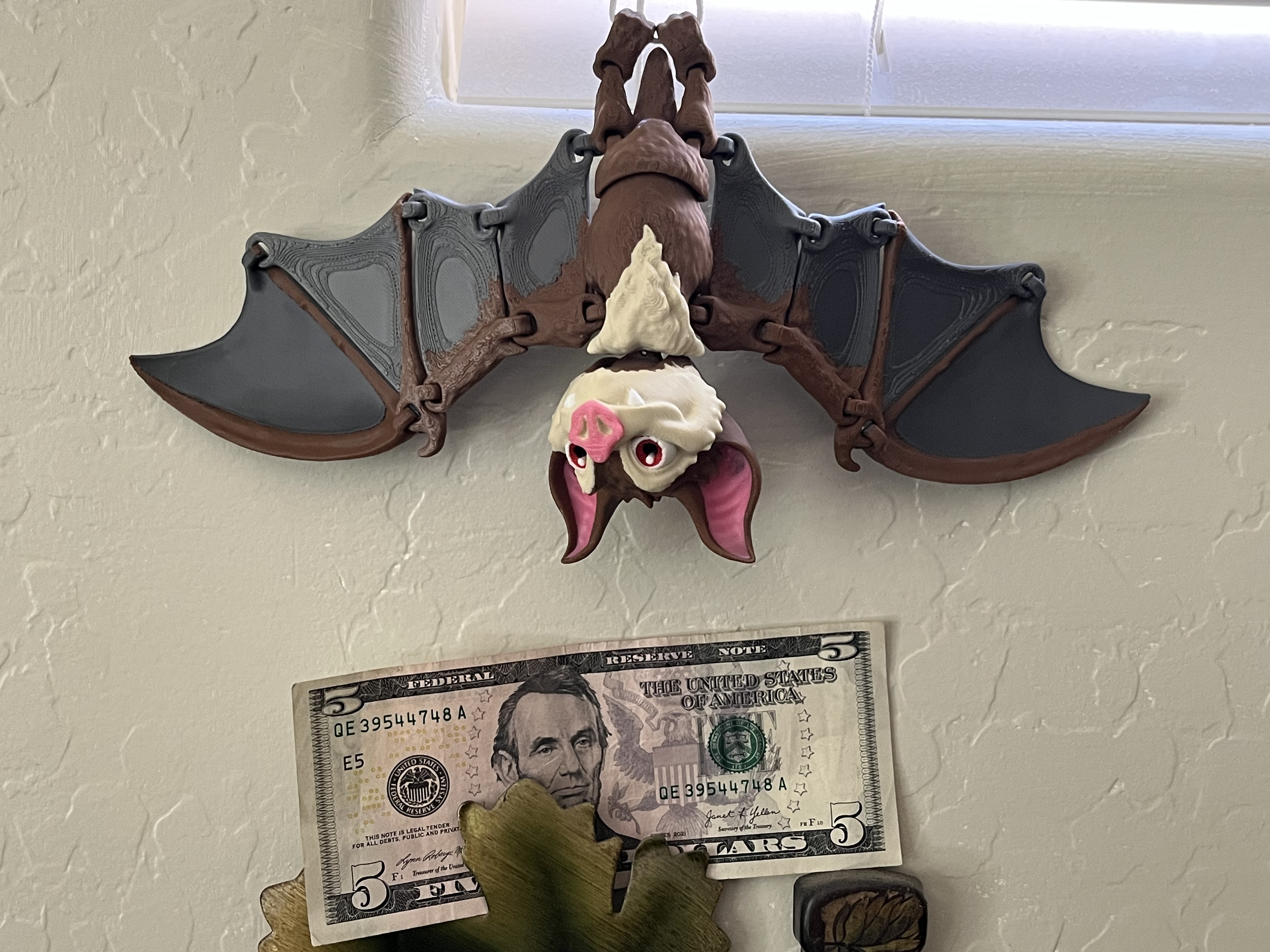 3D Printable Bat articulated figure, print-in-place body, snap-fit head ...