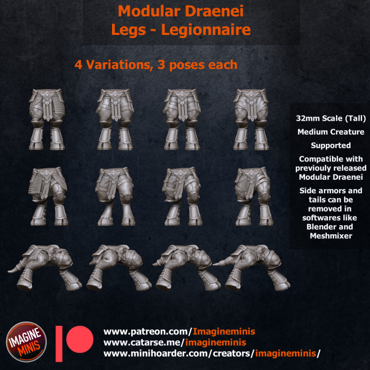 3D Printable WP - Modular Male Draenei Bundle by Imagine Minis