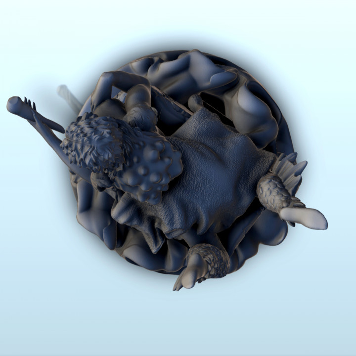 3D Printable Mermaid on stone structure with scale legs (nsfw version ...