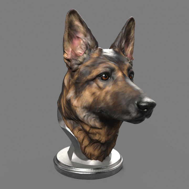 3D Printable German Shepherd by Kam Yu