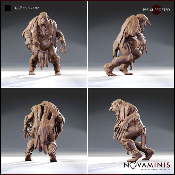 3D Printable Troll Mutant 02 by NOVAMINIS