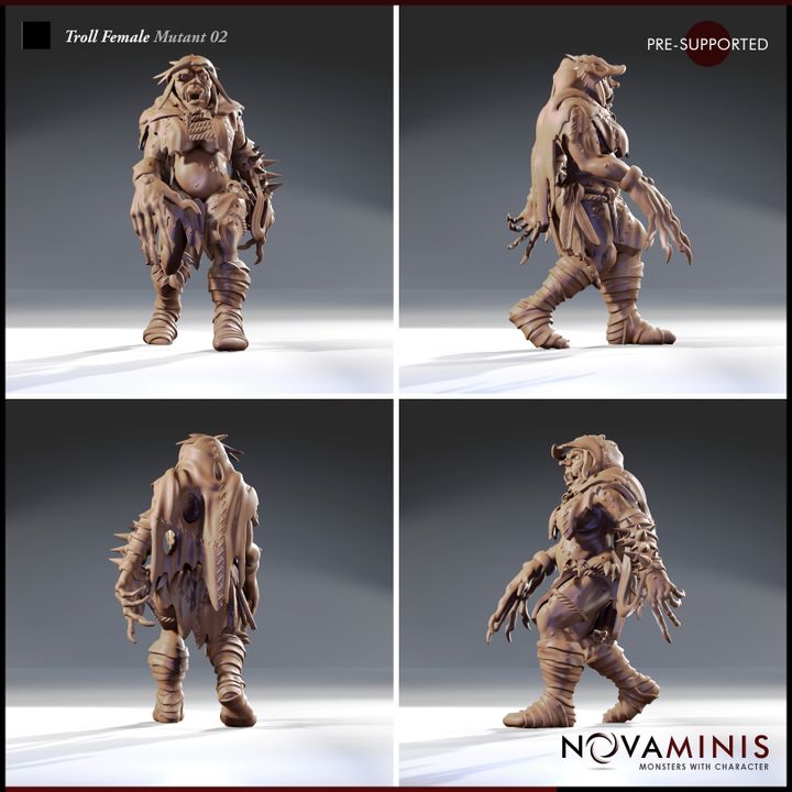 3D Printable Troll Female Mutant 02 by NOVAMINIS