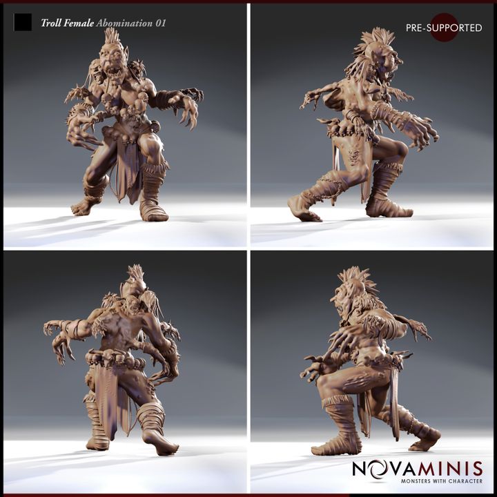 3D Printable Troll Female Abomination 01 by NOVAMINIS