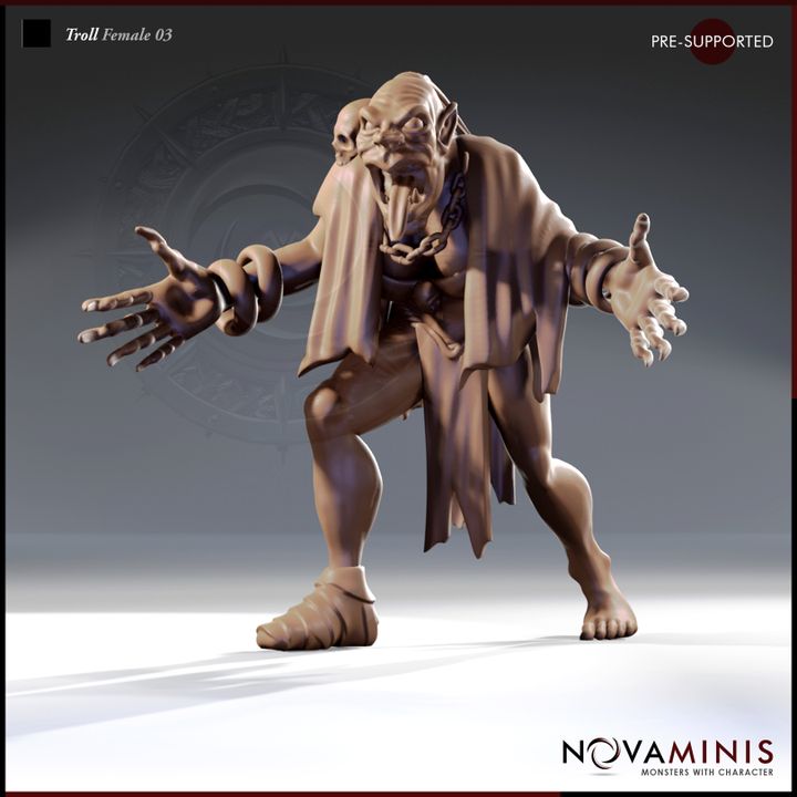 3D Printable Troll Female 03 by NOVAMINIS