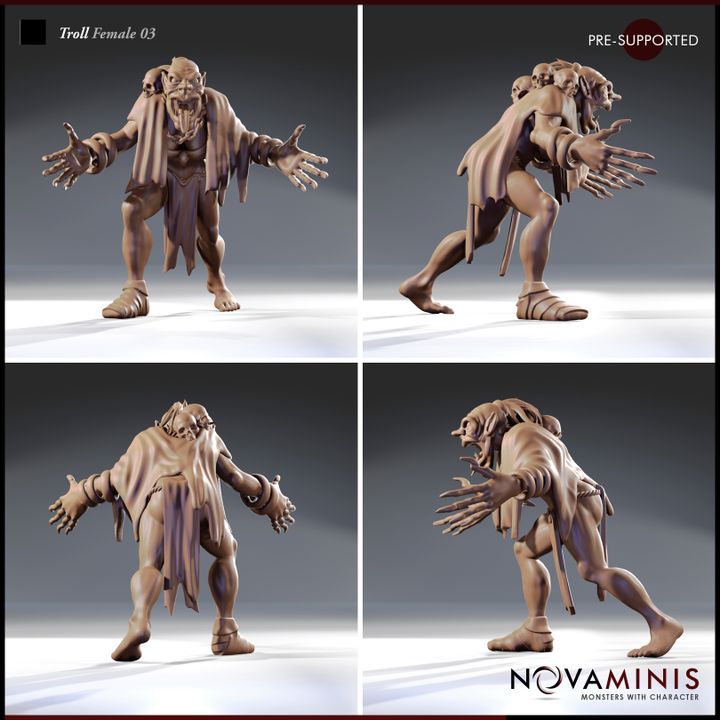3D Printable Troll Female 03 by NOVAMINIS