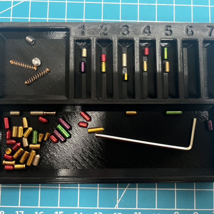 3D Printable Lock Pin Organizer Assortment Sorter Selector - Practice ...
