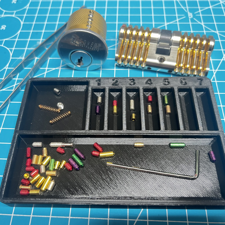 3D Printable Lock Pin Organizer Assortment Sorter Selector - Practice ...