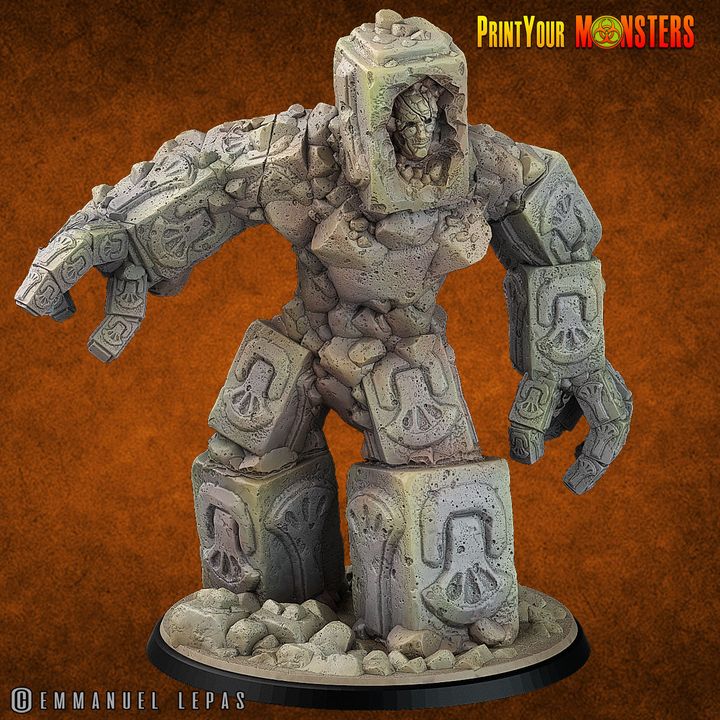 3D Printable Vol.06-GOLEMS PACK by PrintYourMonsters
