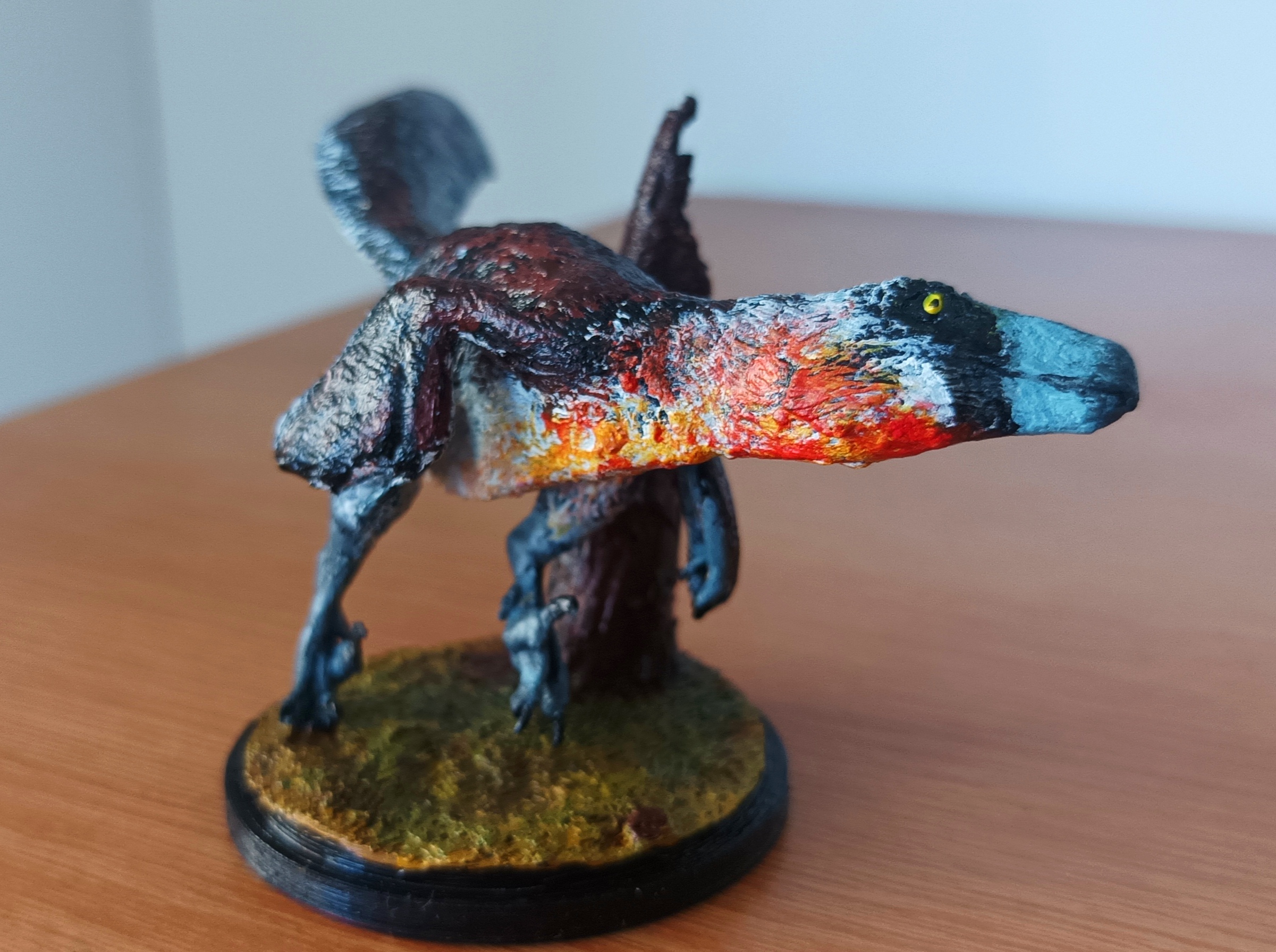 3D Printable Utahraptor running 1-35 scale pre-supported dinosaur by ...