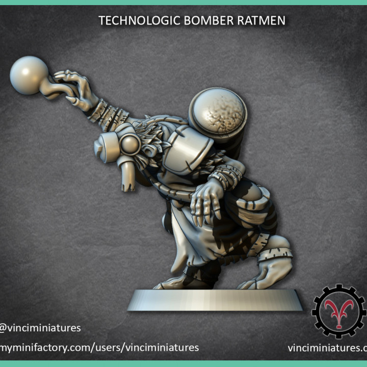 3D Printable BOMBER RATMEN SET 1 by vinciminiatures