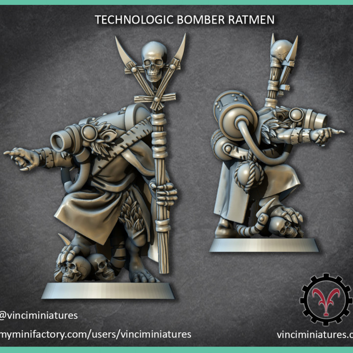 3D Printable BOMBER RATMEN SET 1 by vinciminiatures
