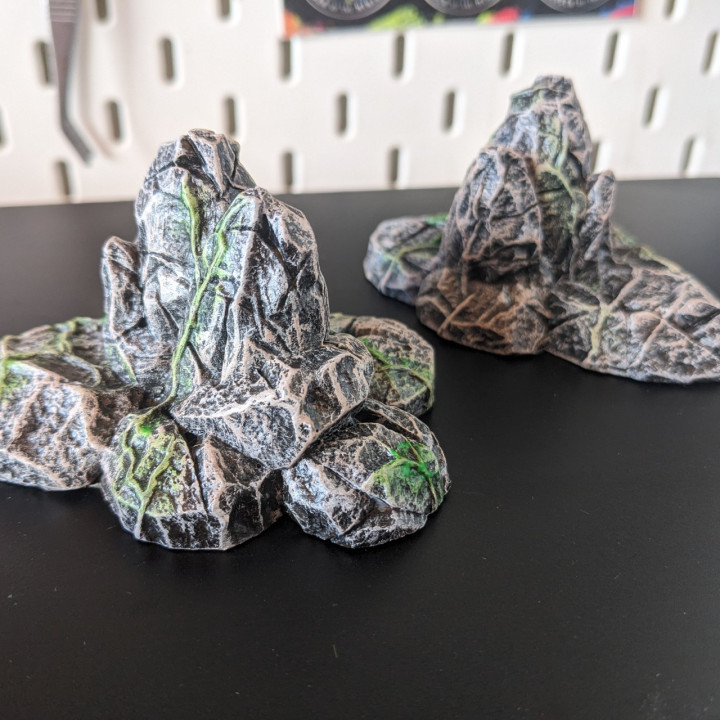3D Print of ROCK - TABLETOP TERRAIN DND RPG SCATTER by JollyOrc