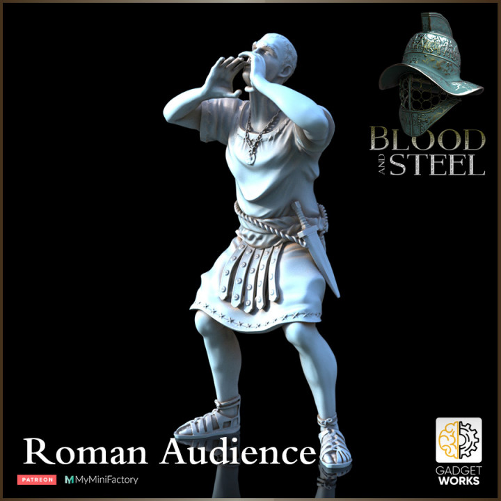 3D Printable Roman Gladiator Audience - Blood and Steel by Gadgetworks