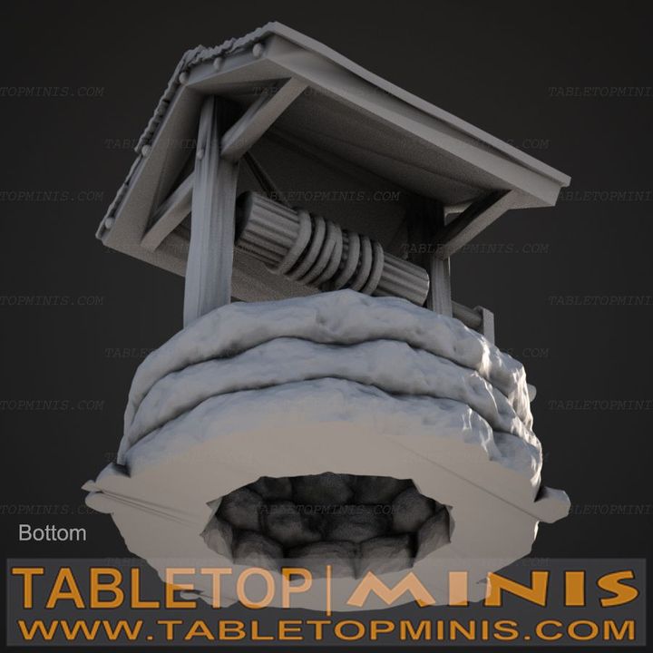 3D Printable Water Well by TableTopMinis