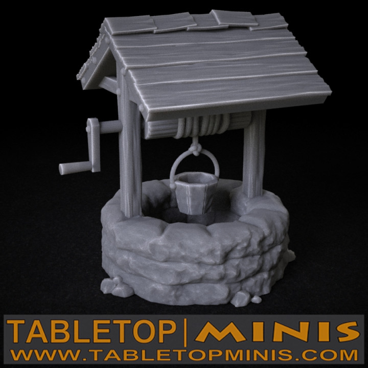 3D Printable Water Well by TableTopMinis