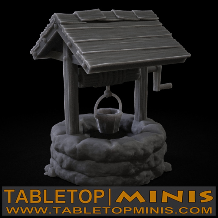 3D Printable Water Well by TableTopMinis