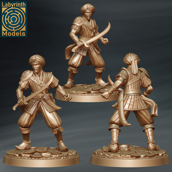 3D Printable Sinbad- 32mm scale by Labyrinth Models