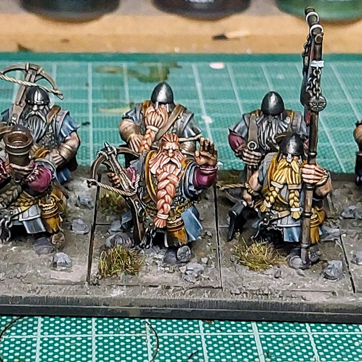3D Print of Dwarf Crossbowmen Unit - Highlands Miniatures by stevenkennedy3