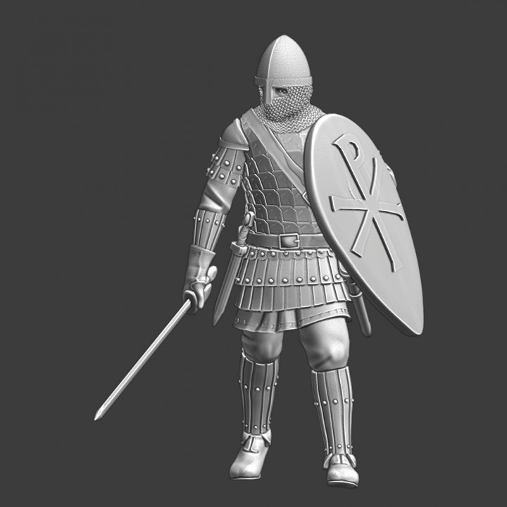 3D Printable Medieval Byzantine Varangian with drawn sword by Northern ...