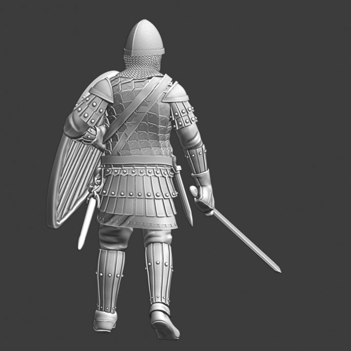 3D Printable Medieval Byzantine Varangian with drawn sword by Northern ...
